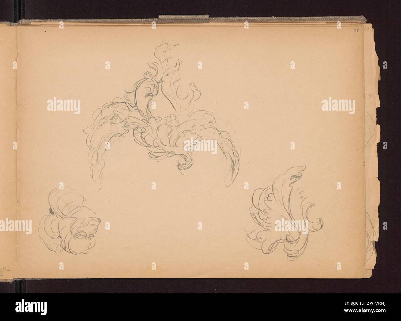Rococo structure drawing hi-res stock photography and images - Alamy