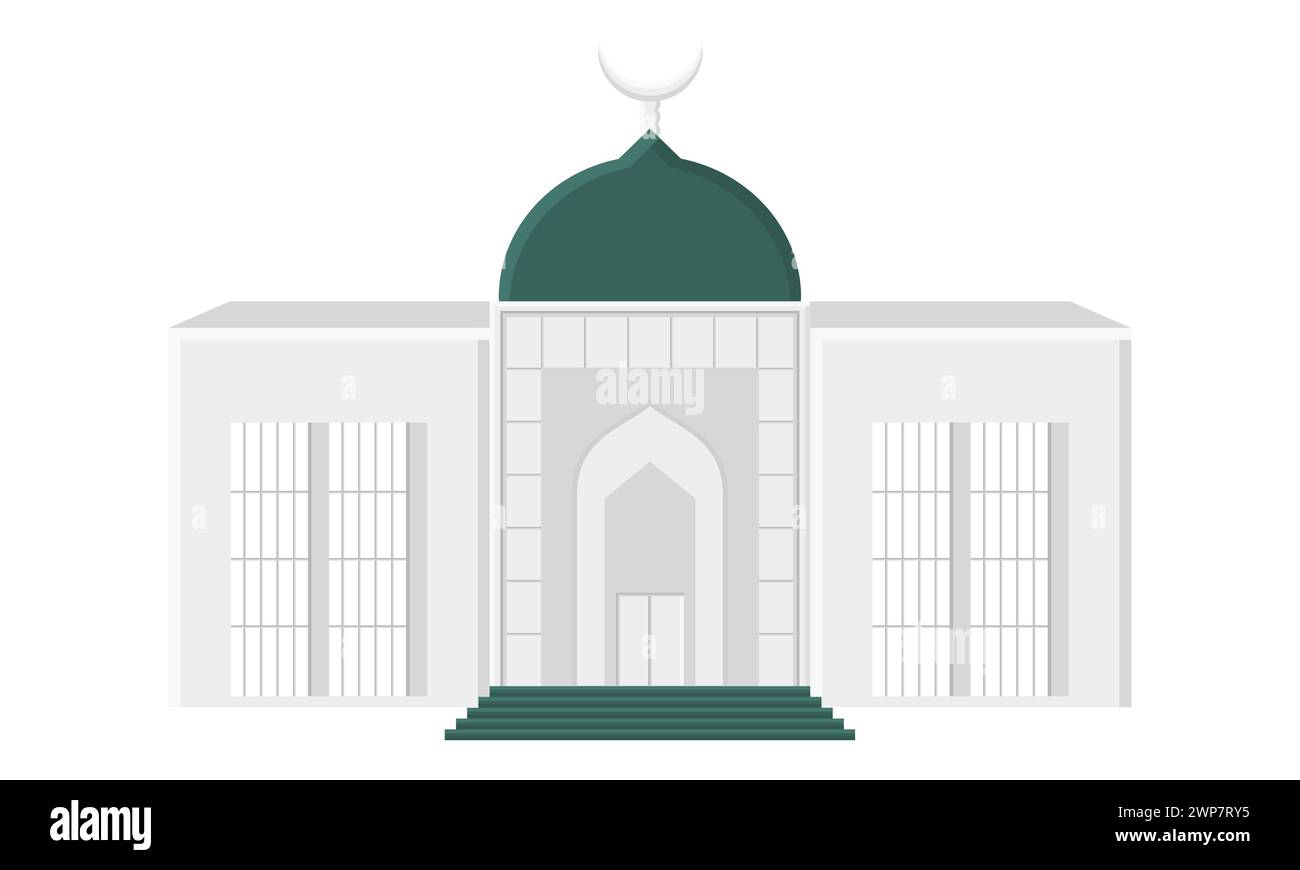 Vector Design of a Large and Beautiful Mosque. Modern Mosque for ...