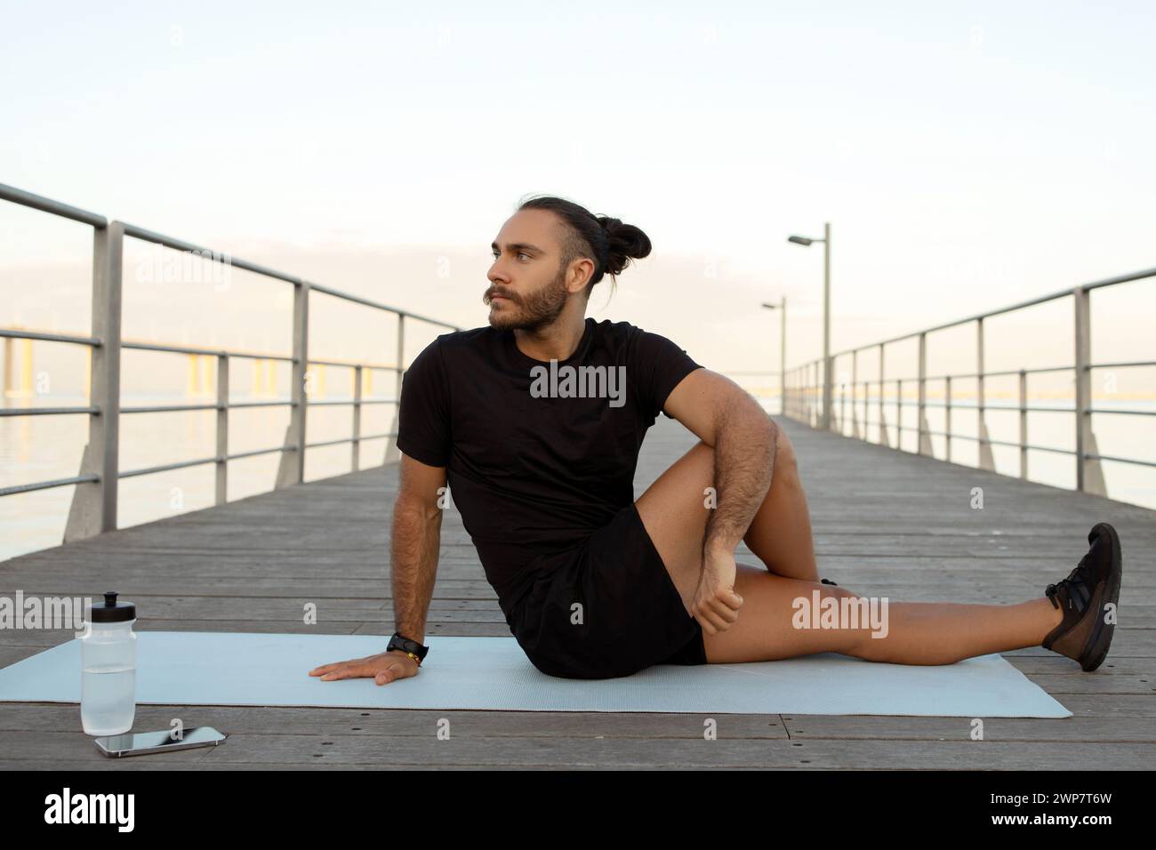 Seated spinal twist hi-res stock photography and images - Alamy
