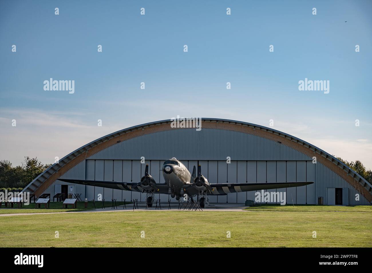 American twin-engine Douglas C-47 Dakota Skytrain aircraft from the ...