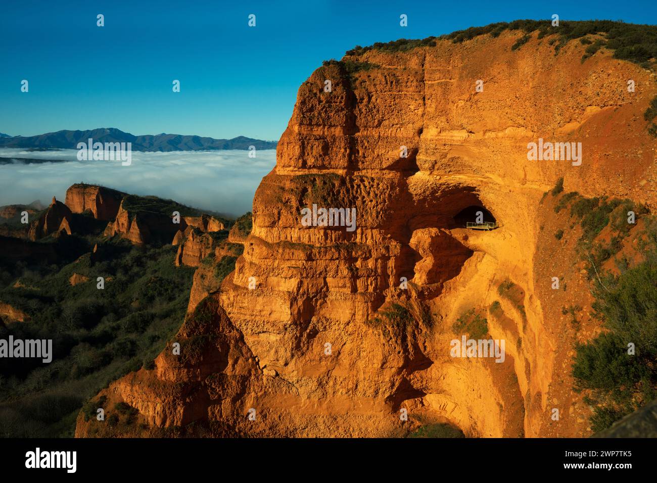 View of Las Medulas from above. Ancient Roman gold mine. UNESCO World ...