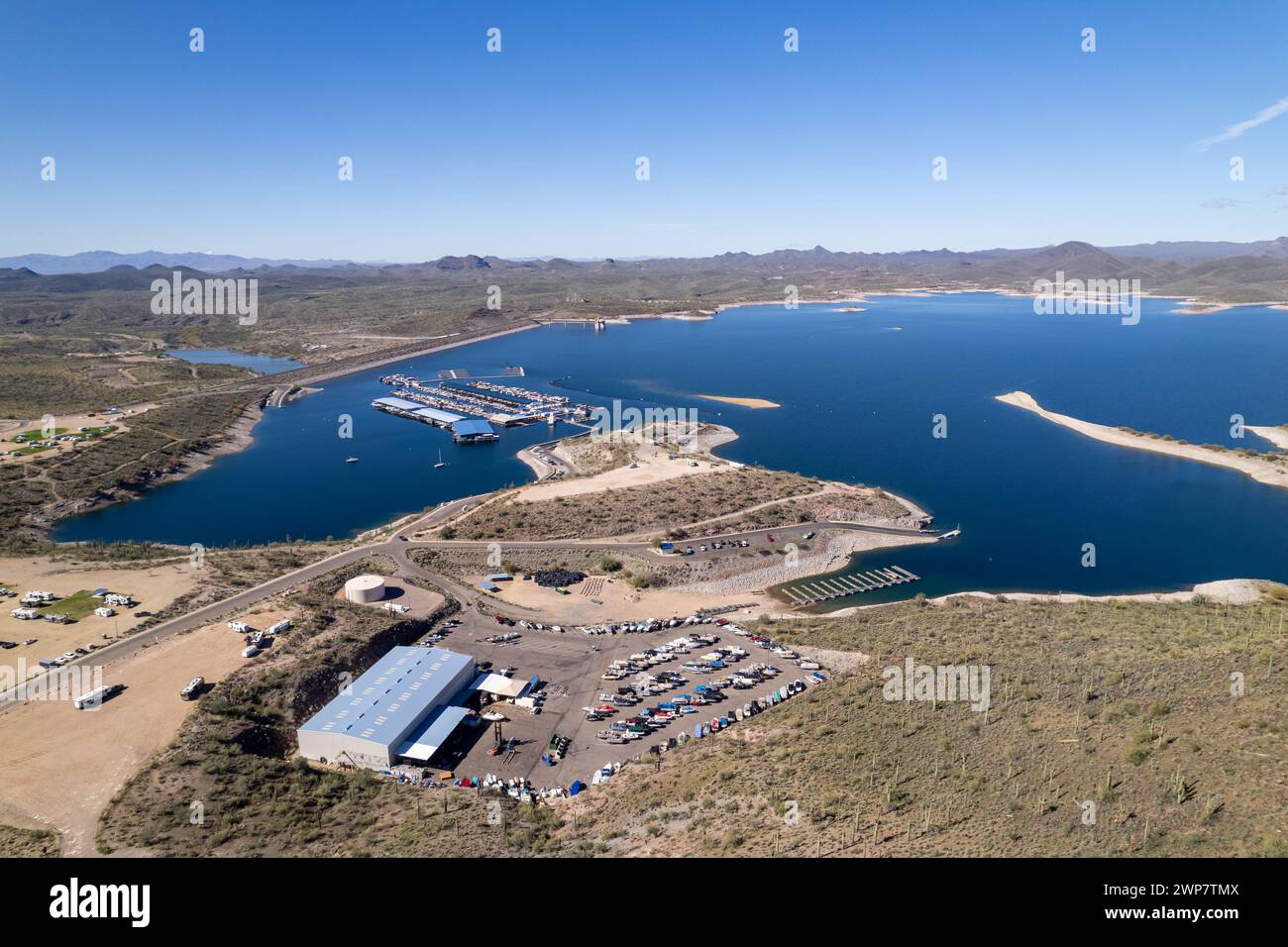 Aerial view overlooking Lake Pleasant Arizona Stock Photo - Alamy