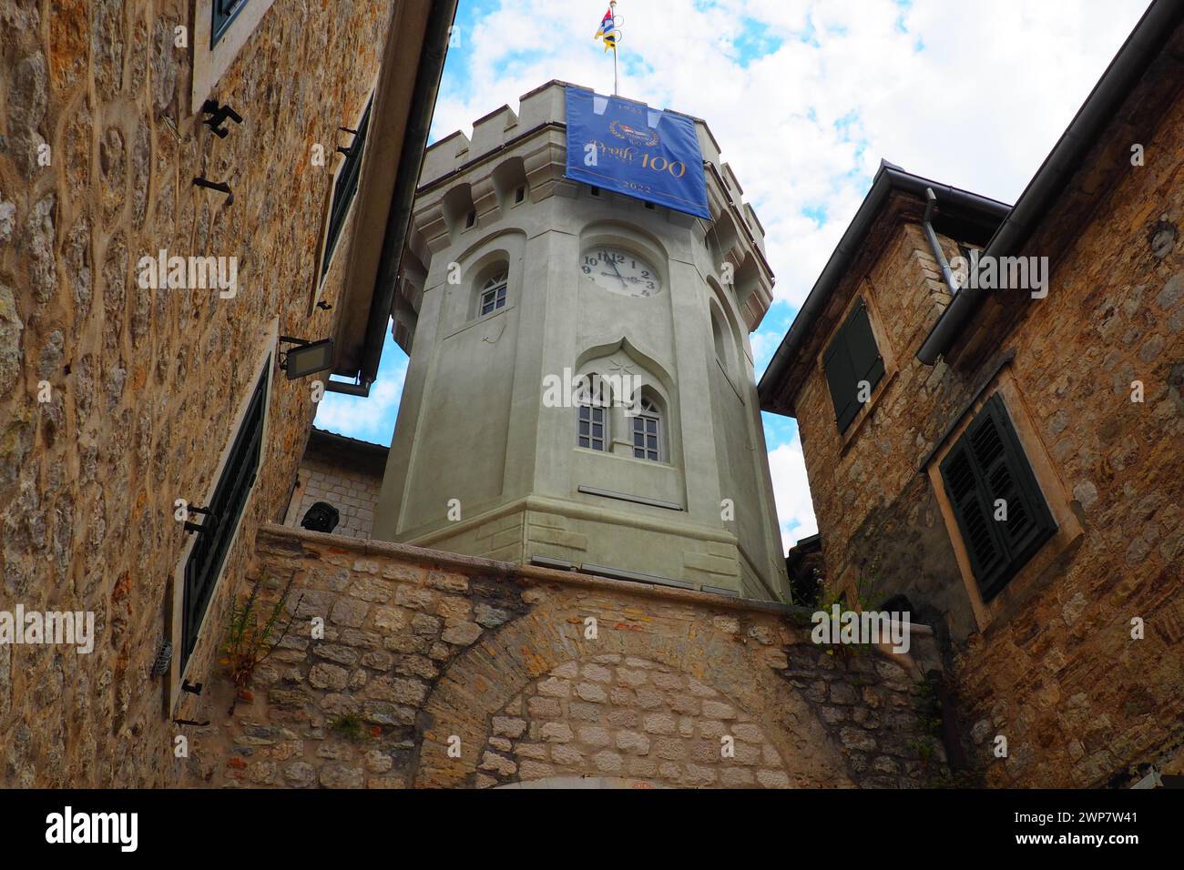 Herceg Novi, Montenegro, old town, Sat-kula tower, Sahat-kula, Tora ...