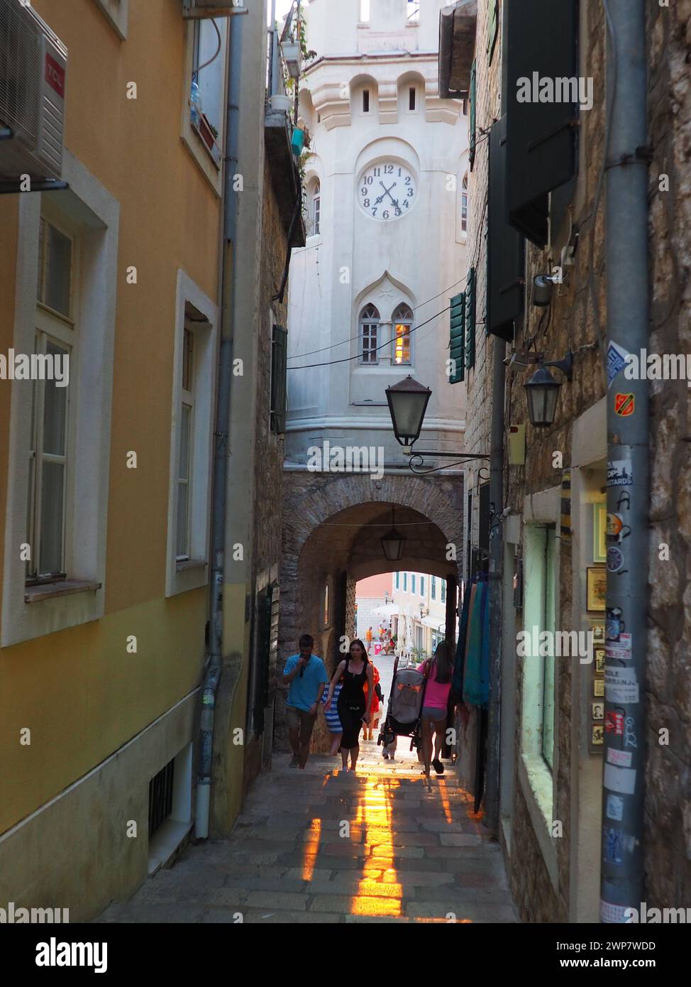 Herceg Novi, Montenegro, old town, Sat-kula tower, Sahat-kula, Tora ...