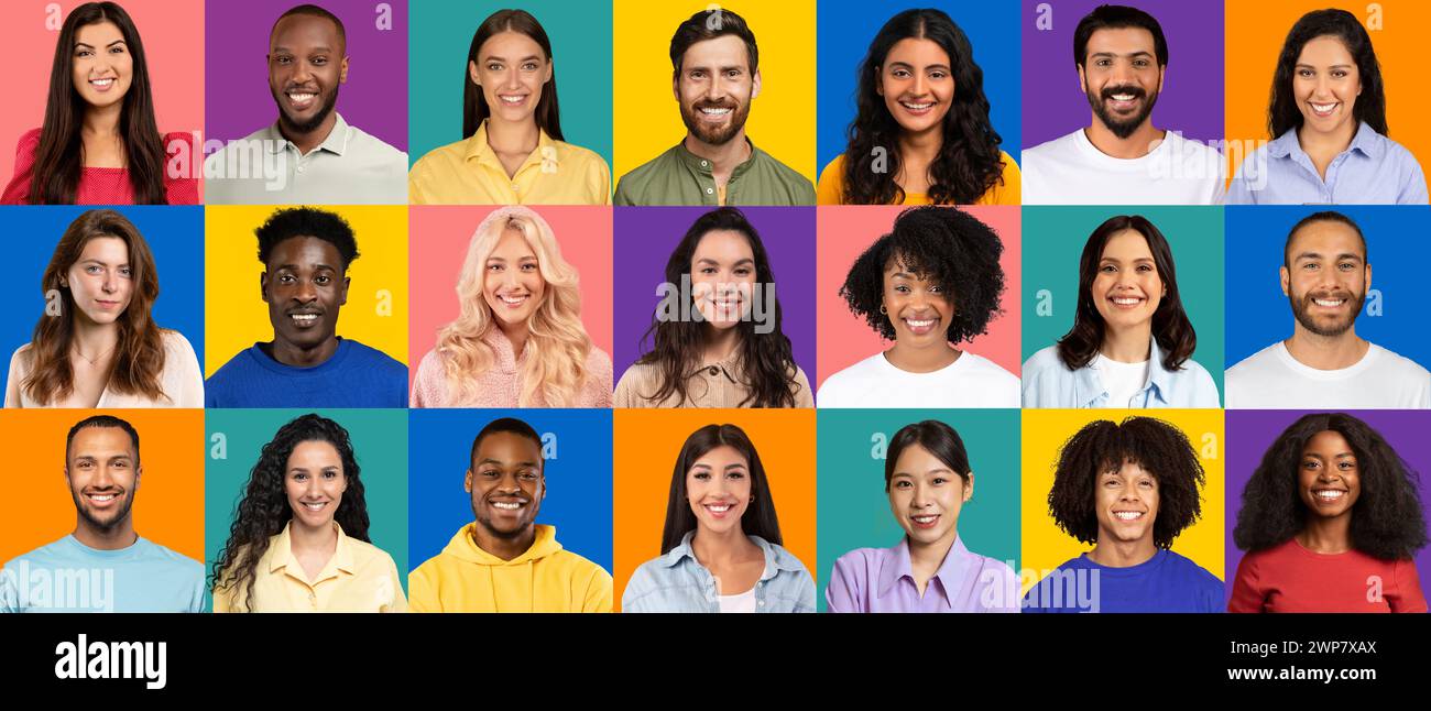 A tapestry of radiant faces, this collection captures a diverse group ...