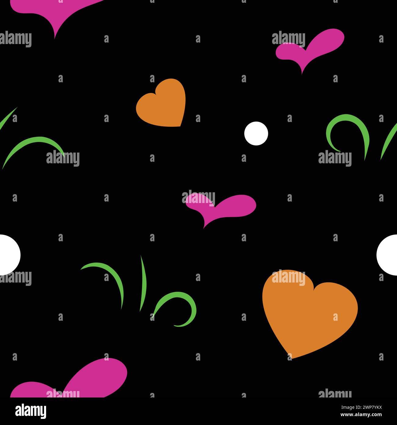 Endless pattern for textile. Seamless pattern with orange and pink ...