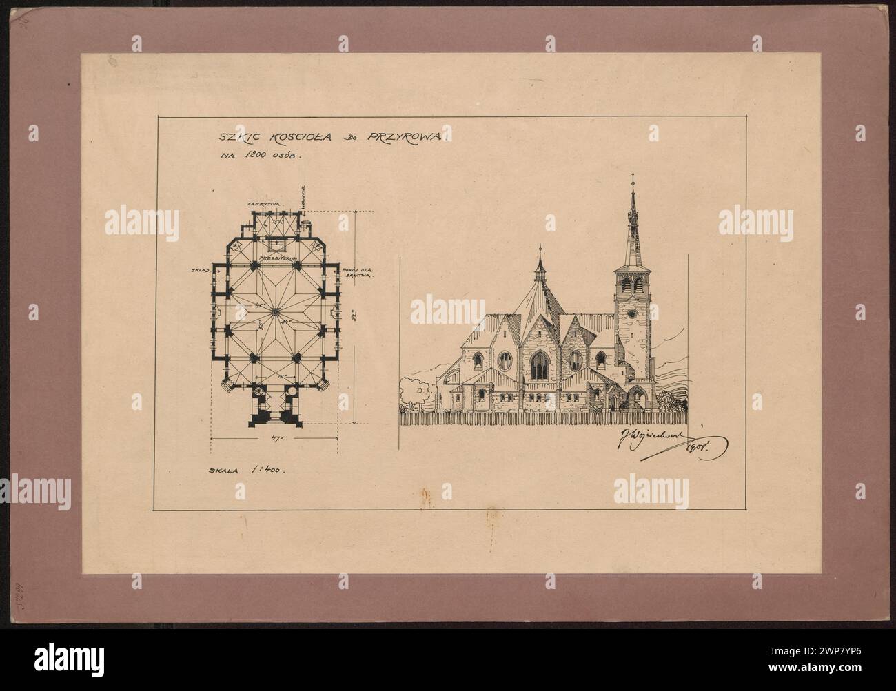 Jarosław Wojciechowski's 1908 unrealized project shows the lateral ...