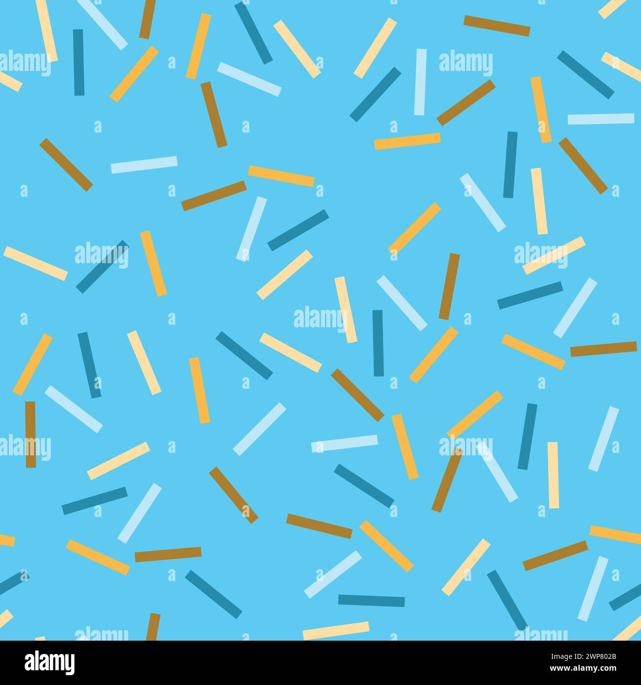 Repeating pattern with dashes on a blue background. Сhaotic dashes ...