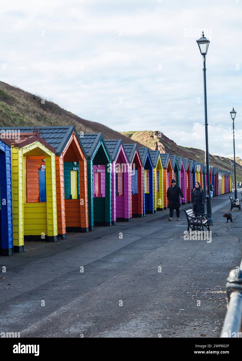 Beach huts at saltburn by the sea hi-res stock photography and images ...