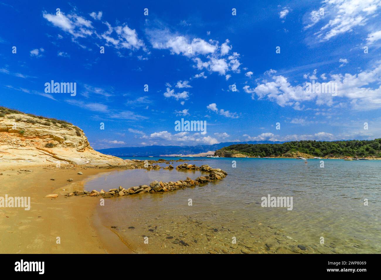 Sandy beaches on the island of Rab in Croatia Town Lopar Stock Photo ...