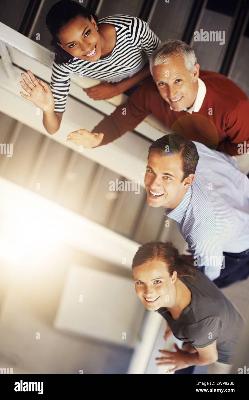 Teamwork stairs hi-res stock photography and images - Alamy