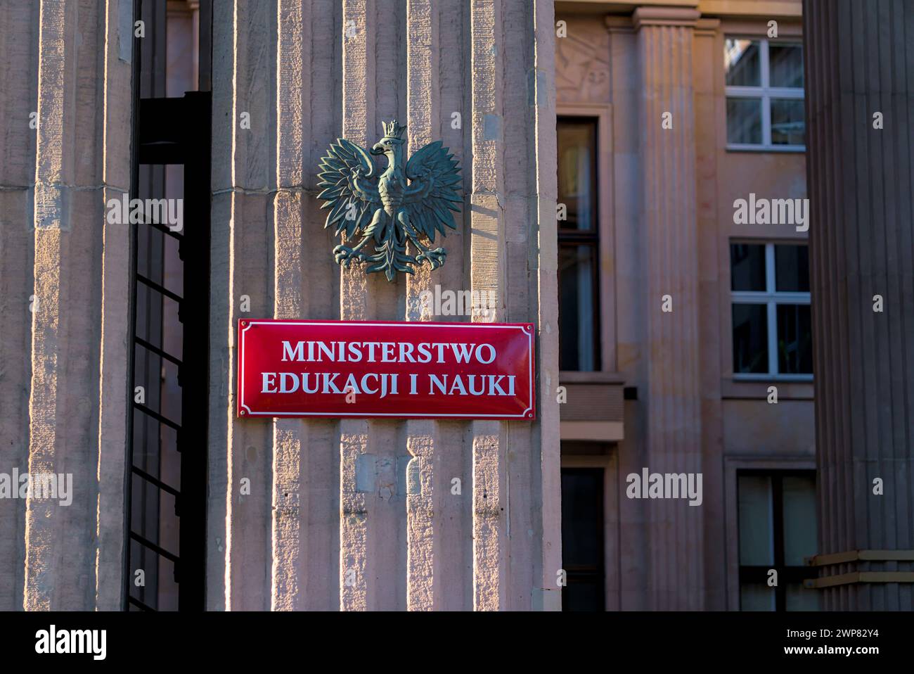 Colorful photo of the official plaque with the name of the Ministry of ...
