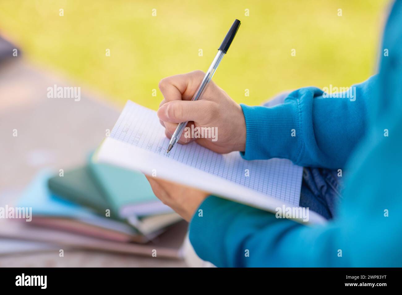 Outdoors taking notes male black hi-res stock photography and images ...