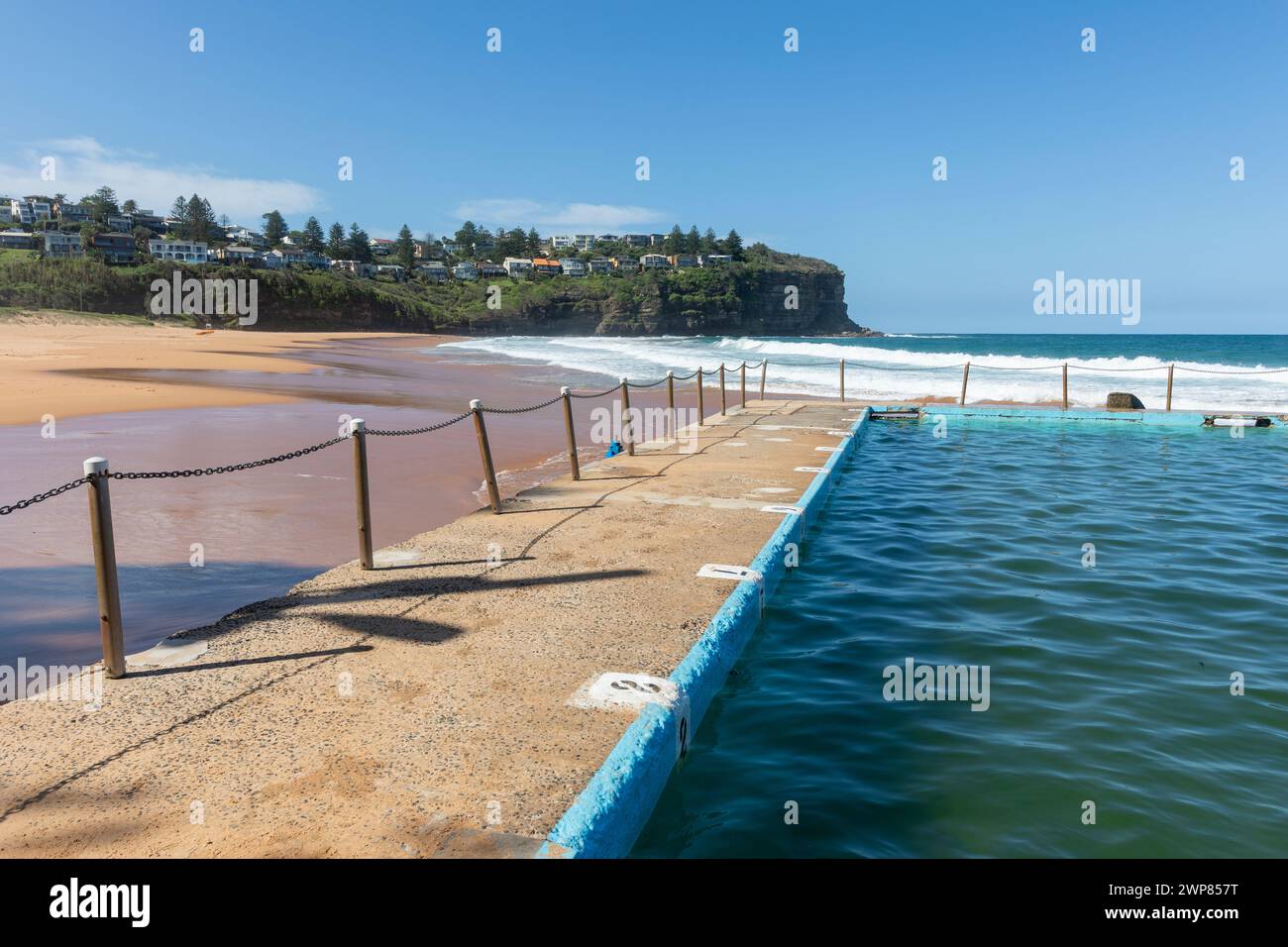 Bilgola Beach, one of the Sydney northern beaches, and its ocean ...