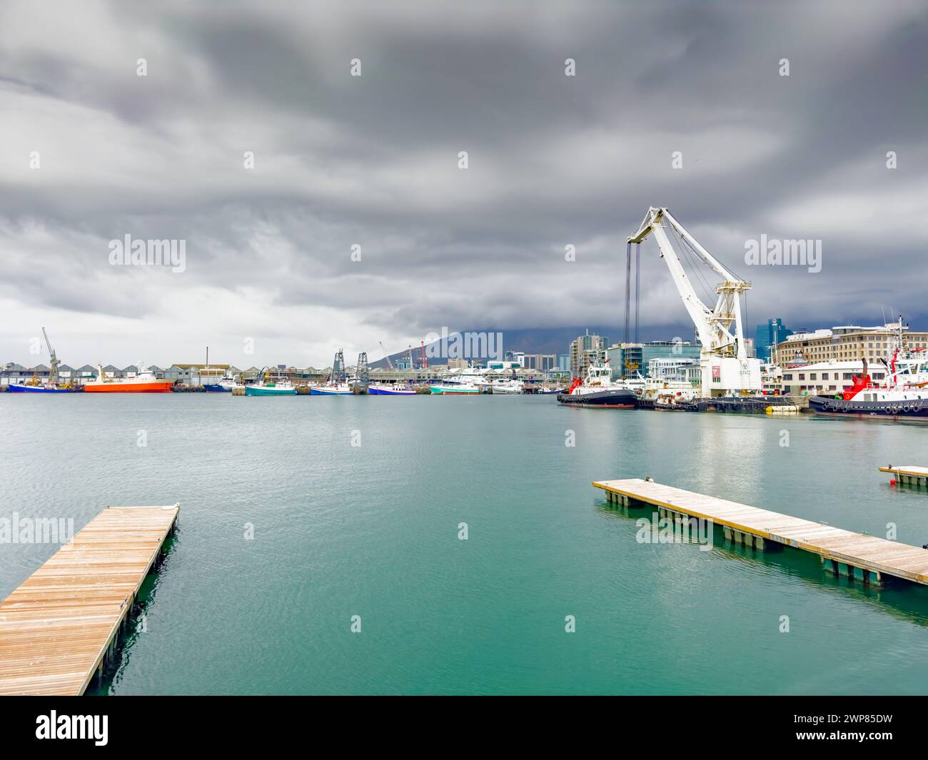 Cape Town, South Africa - March 8, 2023: Shipyard docks at V and A ...