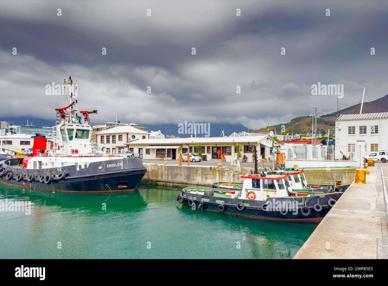 Cape Town, South Africa - March 8, 2023: Shipyard docks at V and A ...