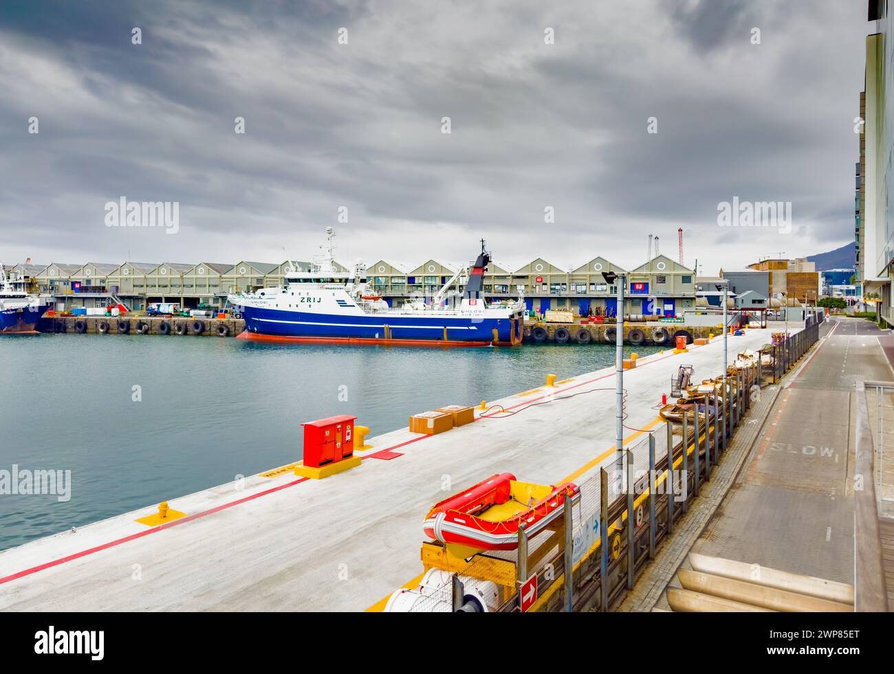 Cape Town, South Africa - March 8, 2023: Shipyard docks at V and A ...