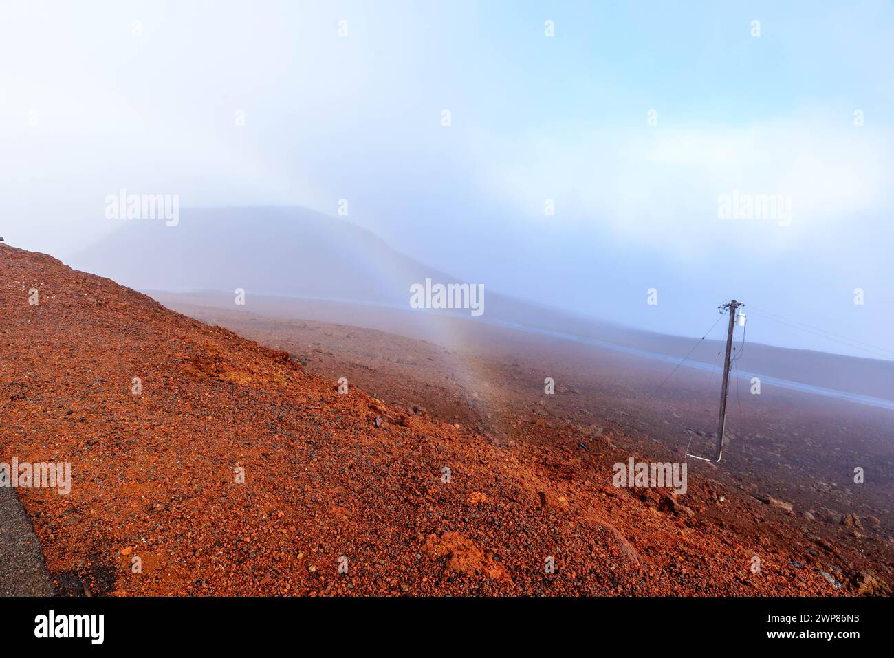 The Haleakala National Park, Maui, Hawaii, USA, covered in mist Stock ...