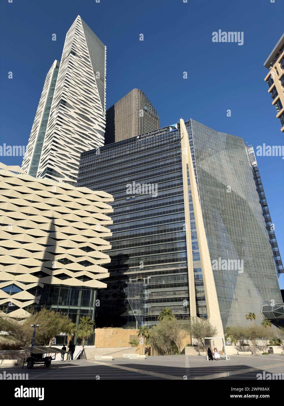 Beautiful New Riyadh Skyline after sunset. Riyadh city towers in Saudi ...