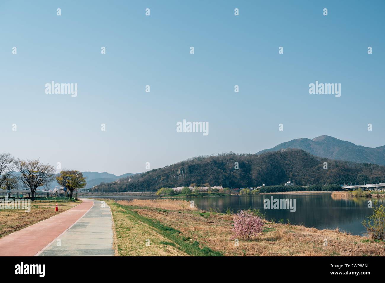 Miryang River park walking trail in Miryang, Korea Stock Photo - Alamy
