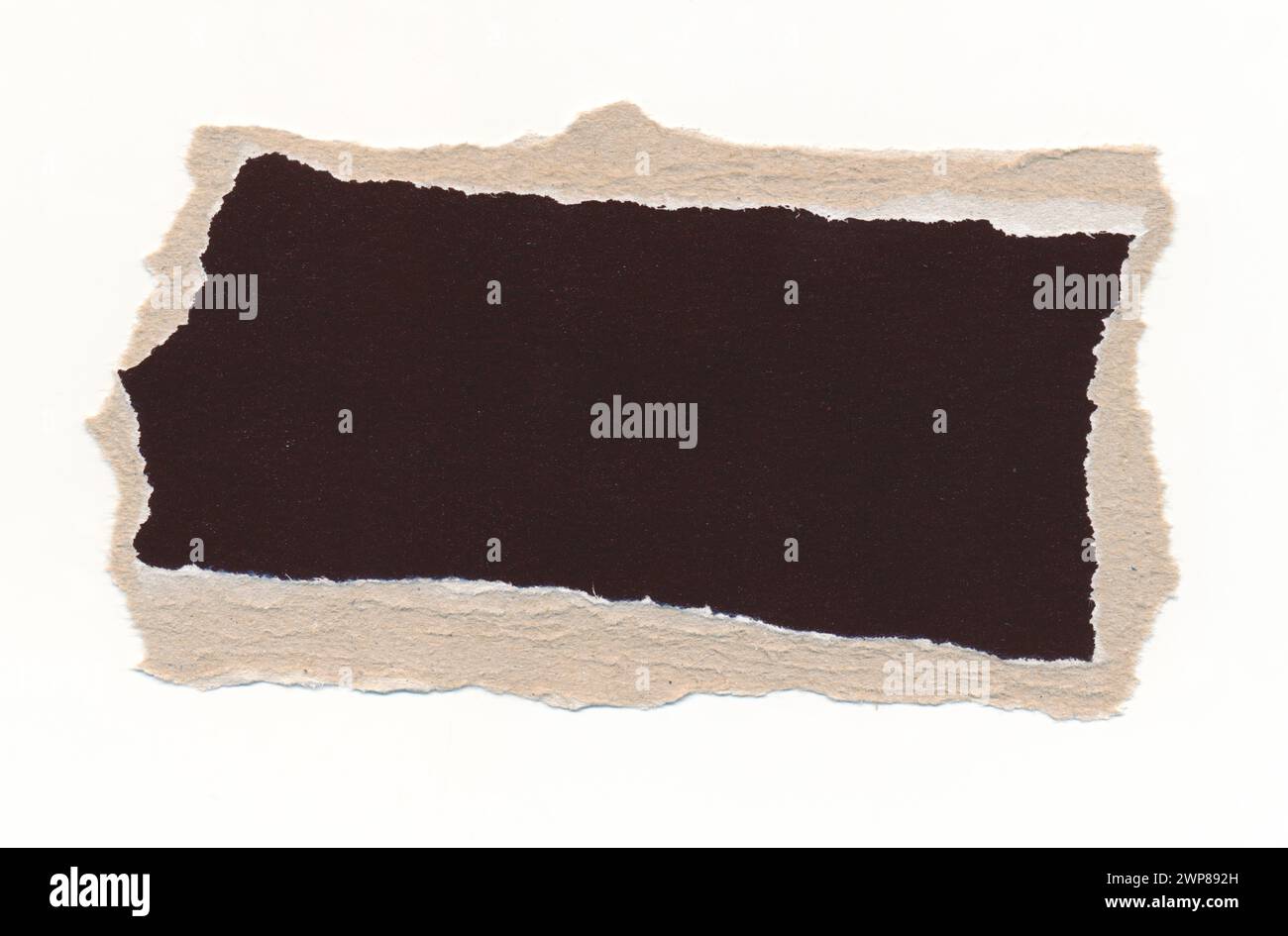 Torn piece of dark paper, background for banner. Blank paper piece ...