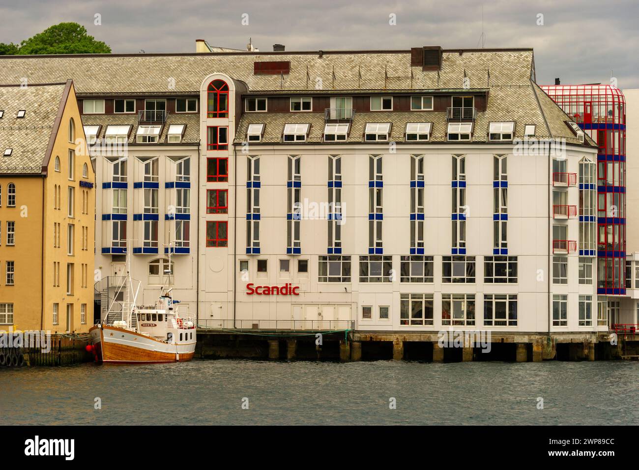 The Scandic Hotel at Alesund Harbour, Norway Stock Photo - Alamy