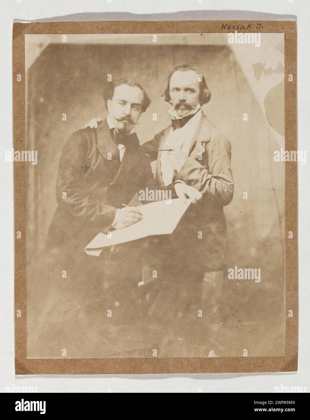 Double portrait of painter Juliusz Kossak (1824-1899) and cartoonist ...