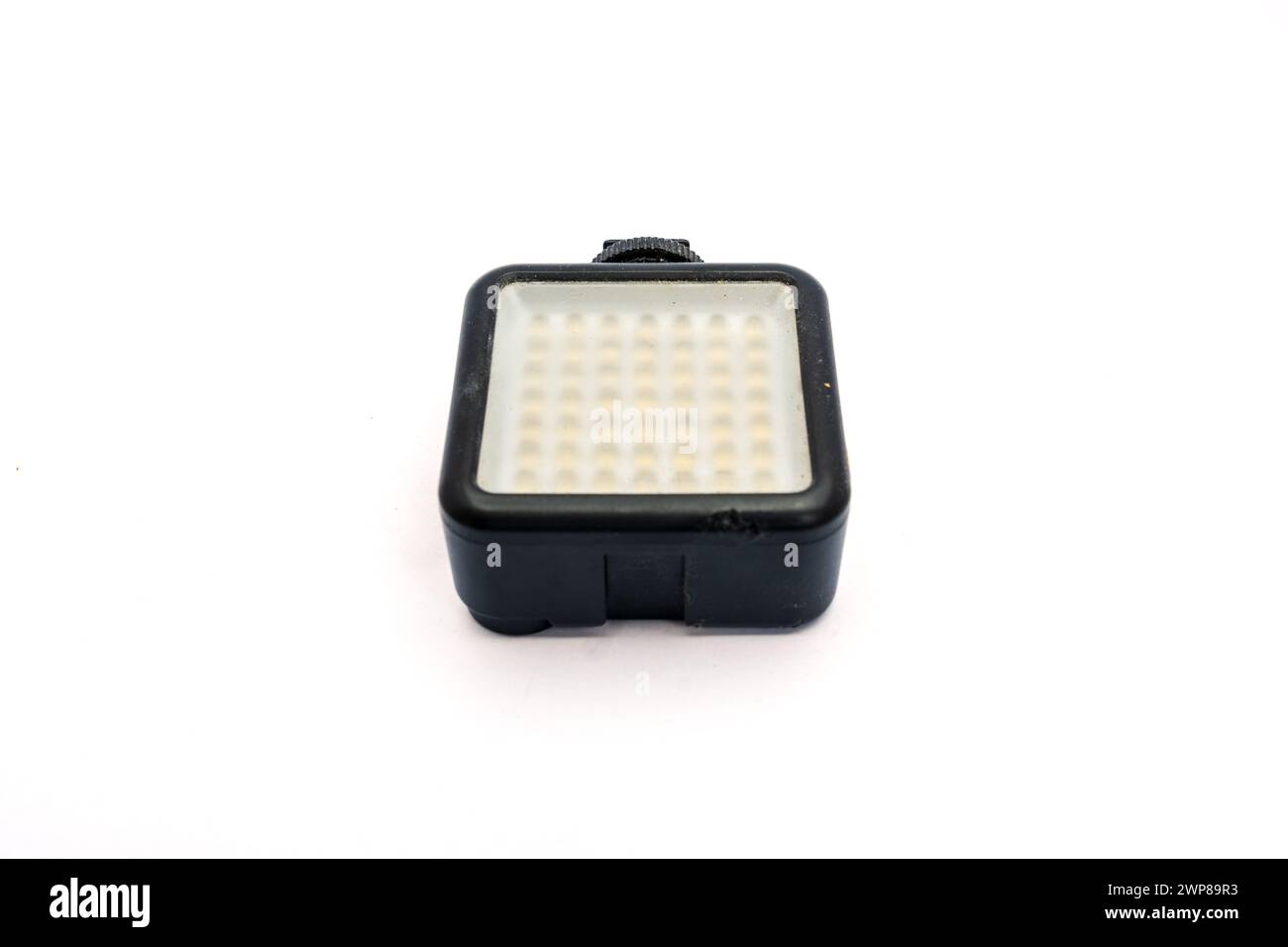 Small LED lighting for photography and videography isolated on white ...