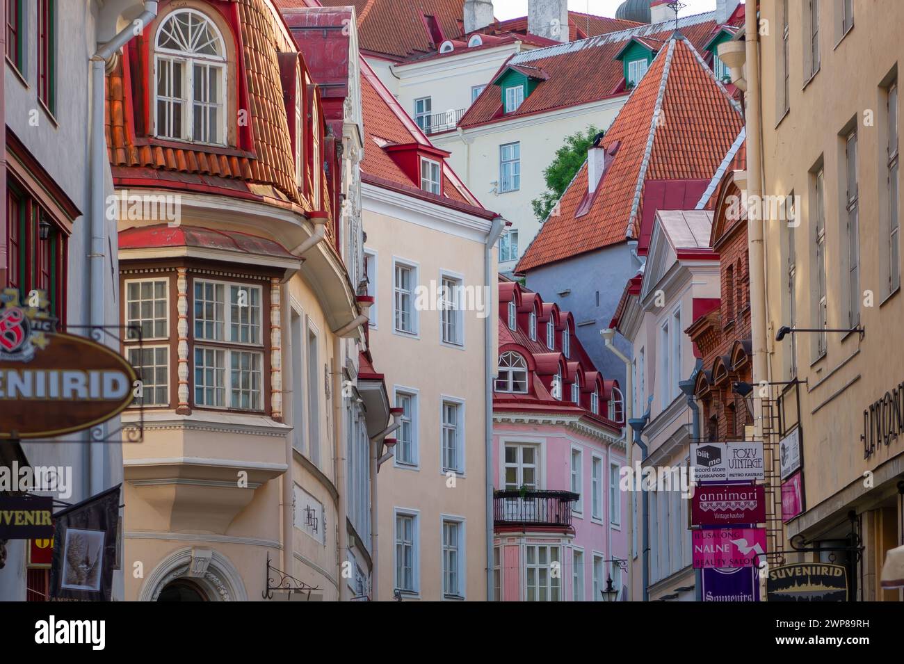 Street architecture in Tallinn, Estonia Stock Photo - Alamy