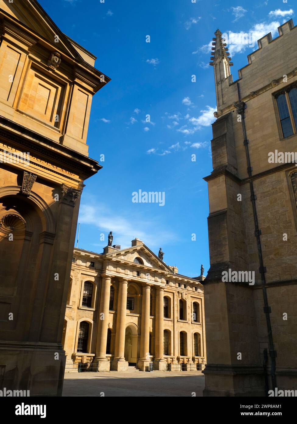 Three famous classical buildings in the heart of Oxford- the Sheldonian ...