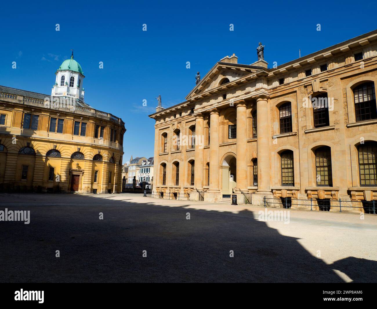 Three famous classical buildings in the heart of Oxford- the Sheldonian ...