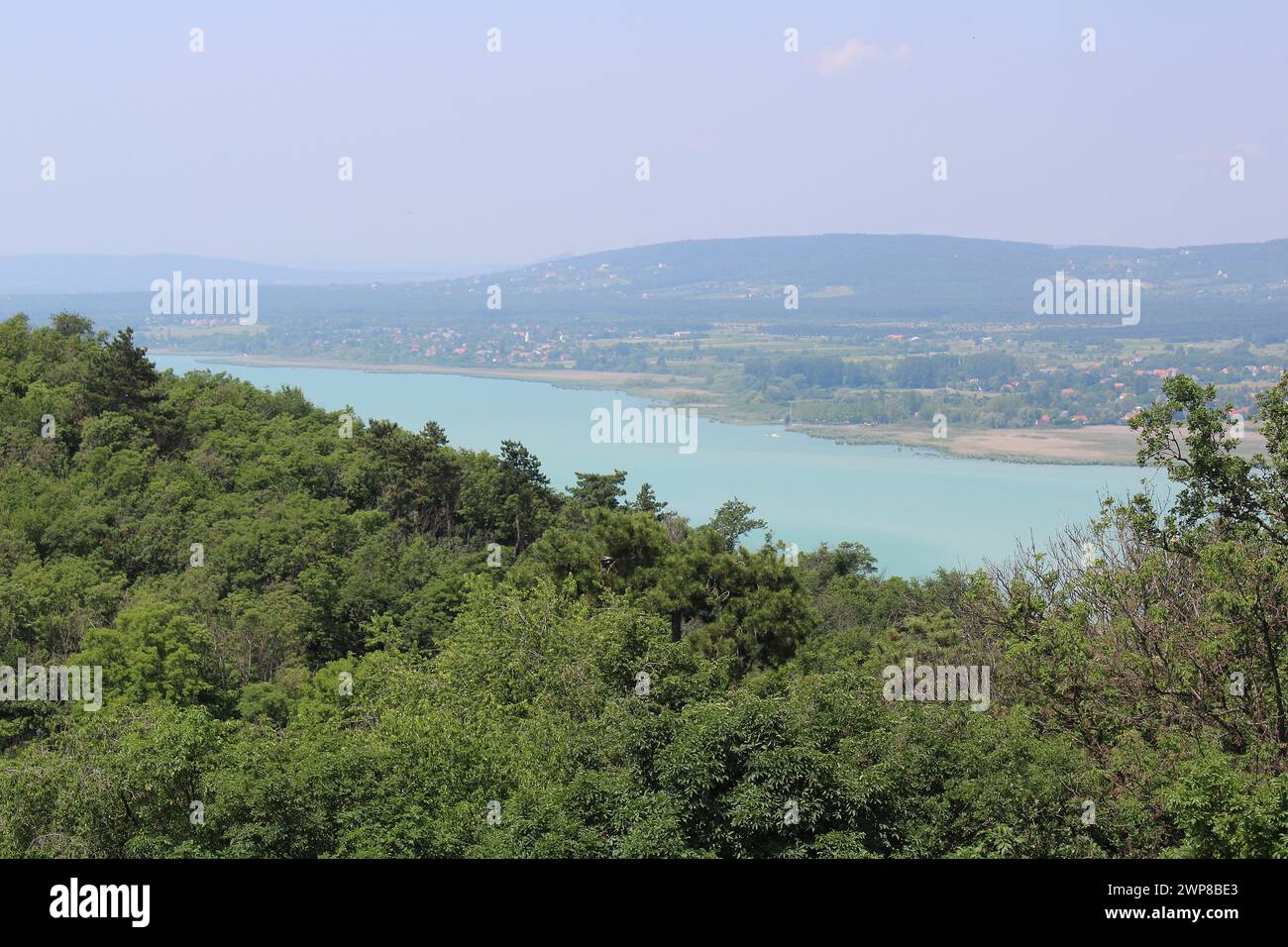 Lake Balaton from a viewpoint in Tihany Peninsula Stock Photo - Alamy