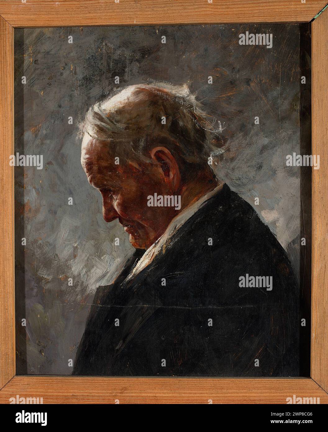 Gray old man profile; Mehoffer, Józef (1869-1946); after 1900 (1900-00 ...