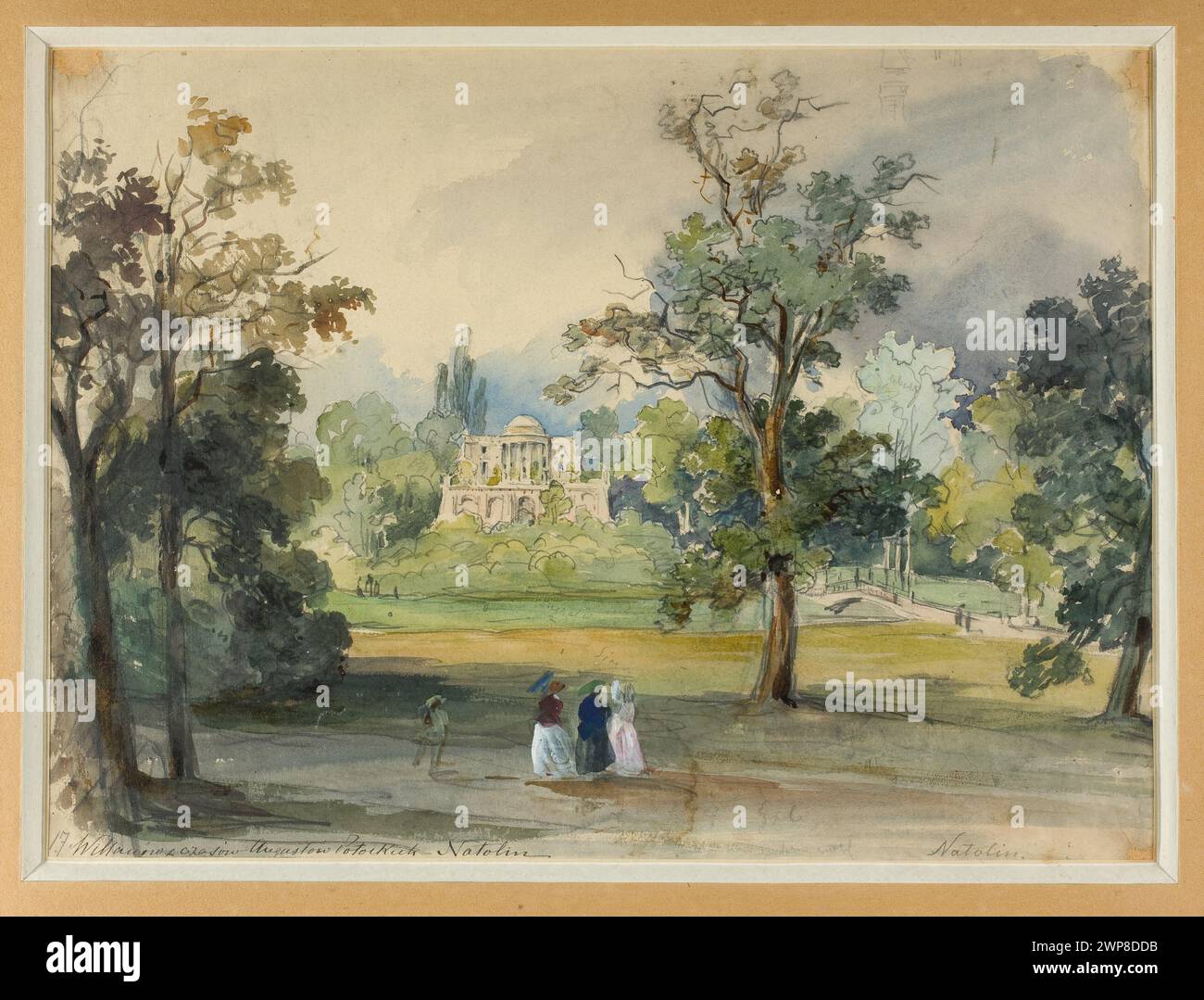Painting by Willibald Richter circa 1850 showing Natolin in Warsaw ...