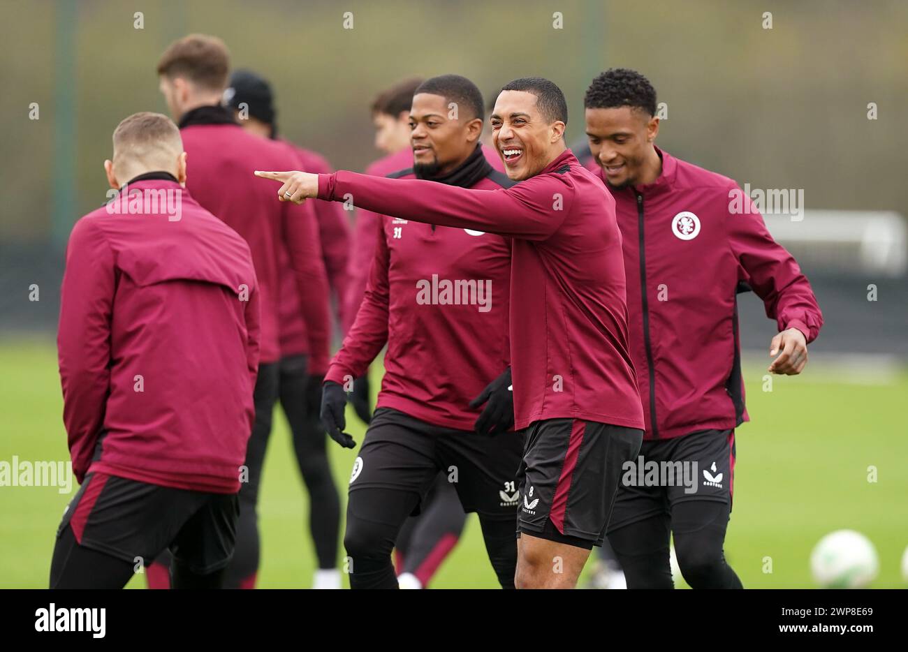 Aston Villa's Youri Tielemans during a training session at the Bodymoor ...