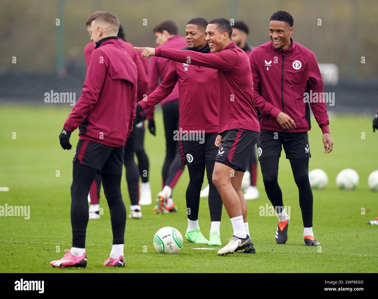 Aston Villas Youri Tielemans During A Training Session At The Bodymoor