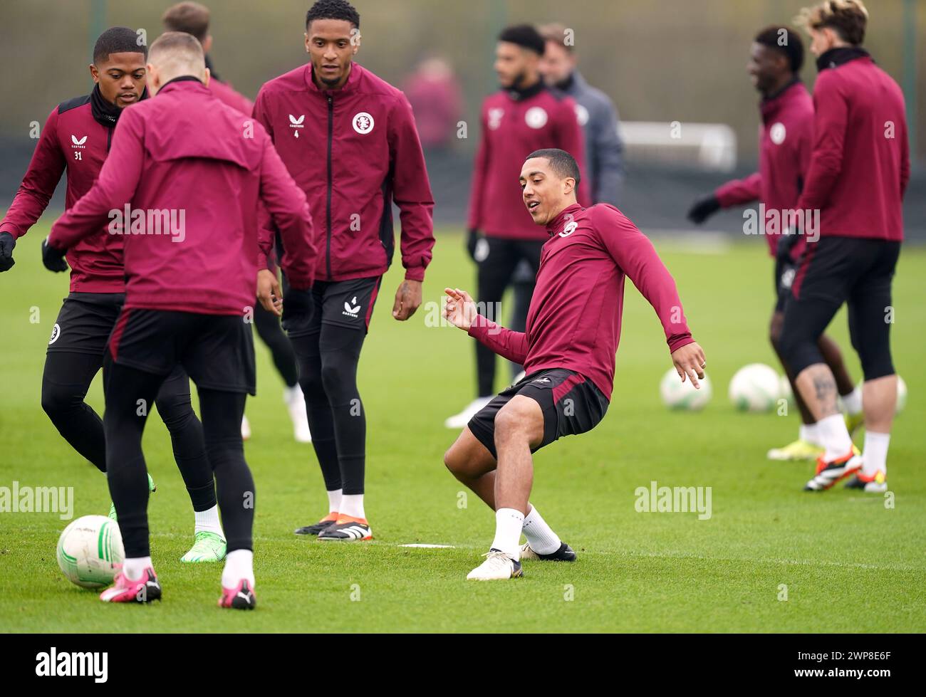 Aston Villa's Youri Tielemans during a training session at the Bodymoor ...