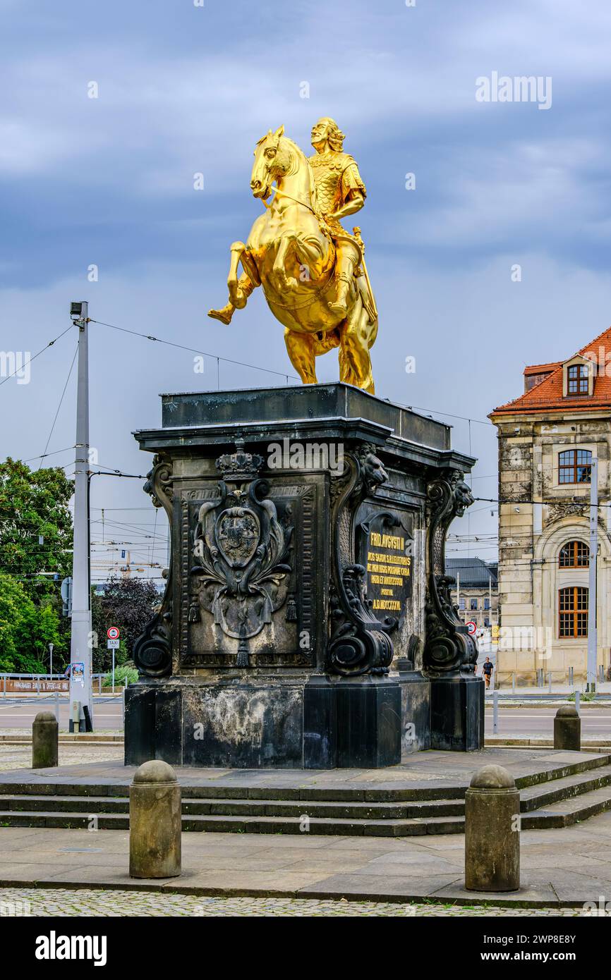 Golden Horseman, equestrian statue of Saxon Elector and King of Poland ...