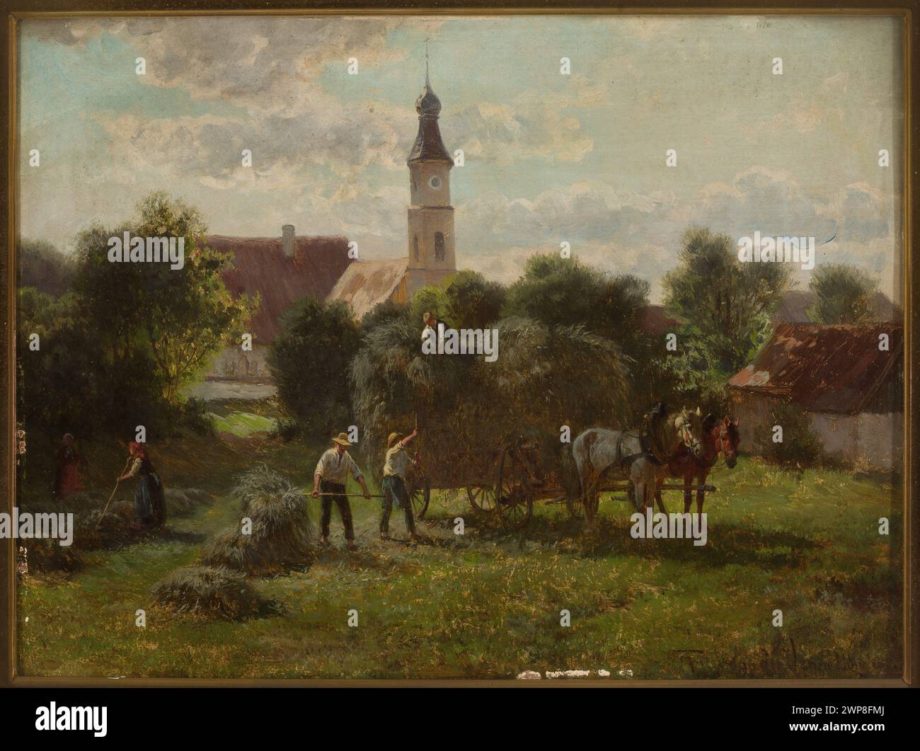 Sainy lift with a view of the village and the church; Venne, Adolf Van ...
