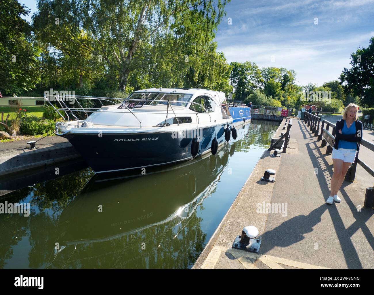 A timeless scene at Abingdon lock gates on a fine summer's day; these ...
