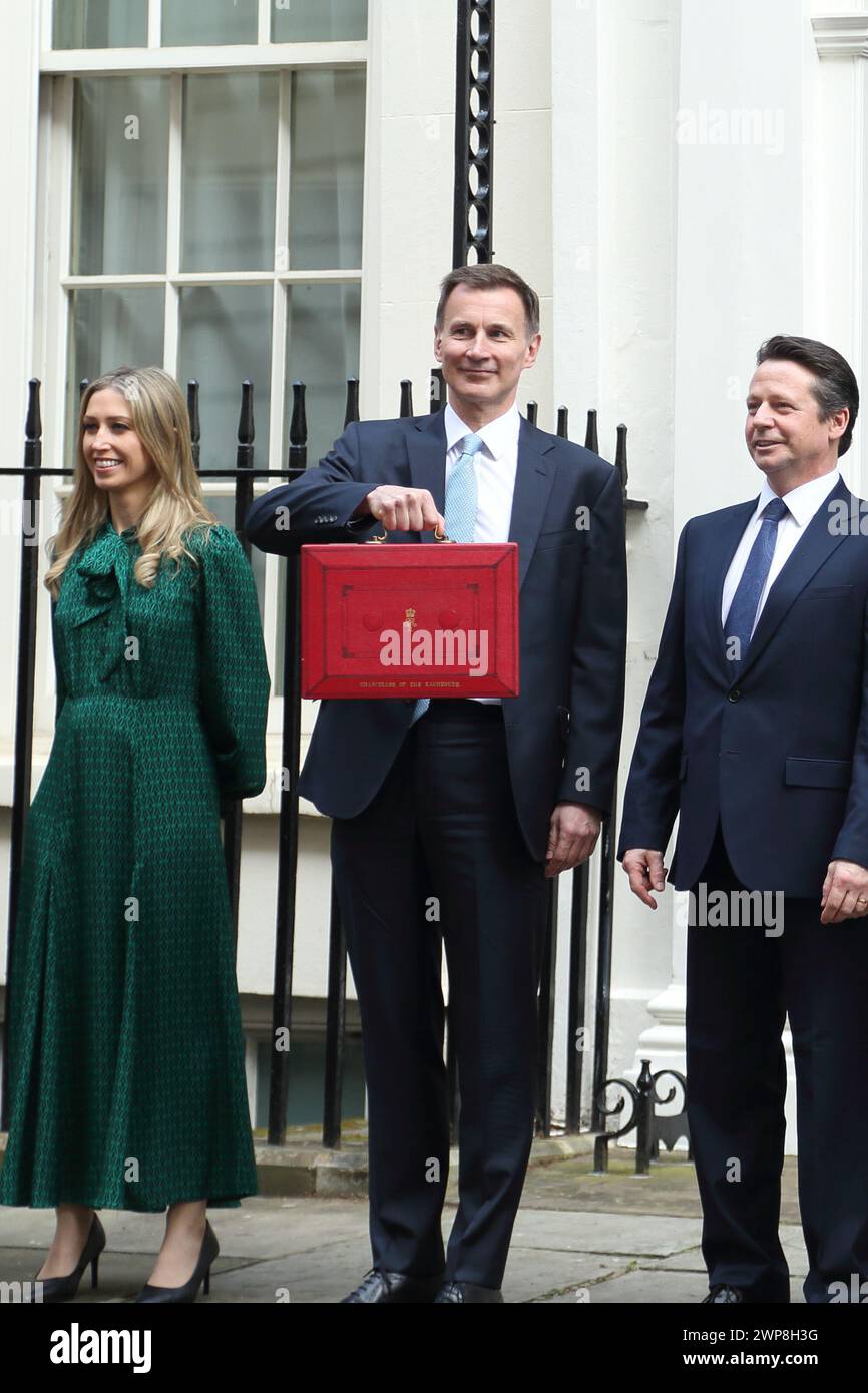 London, UK. 6th Mar, 2024. British Chancellor of the Exchequer Jeremy ...