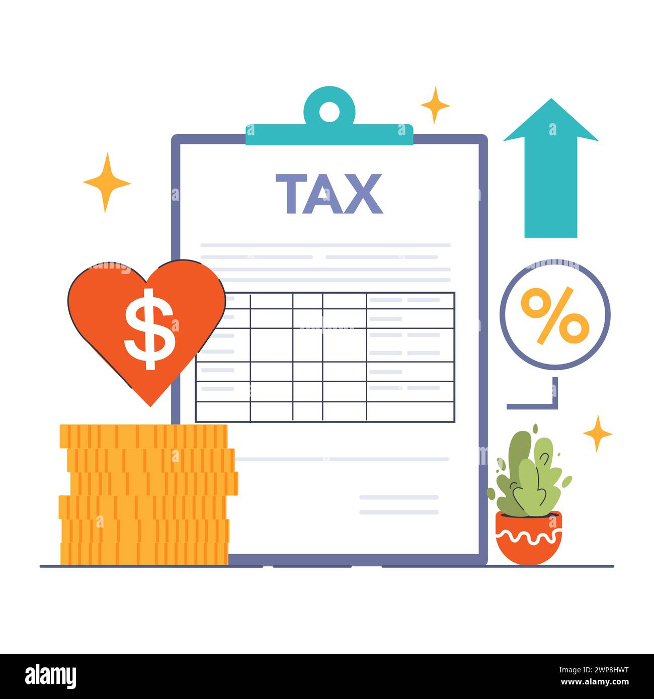 Tax optimization. Financial efficiency, budgeting and economy idea ...