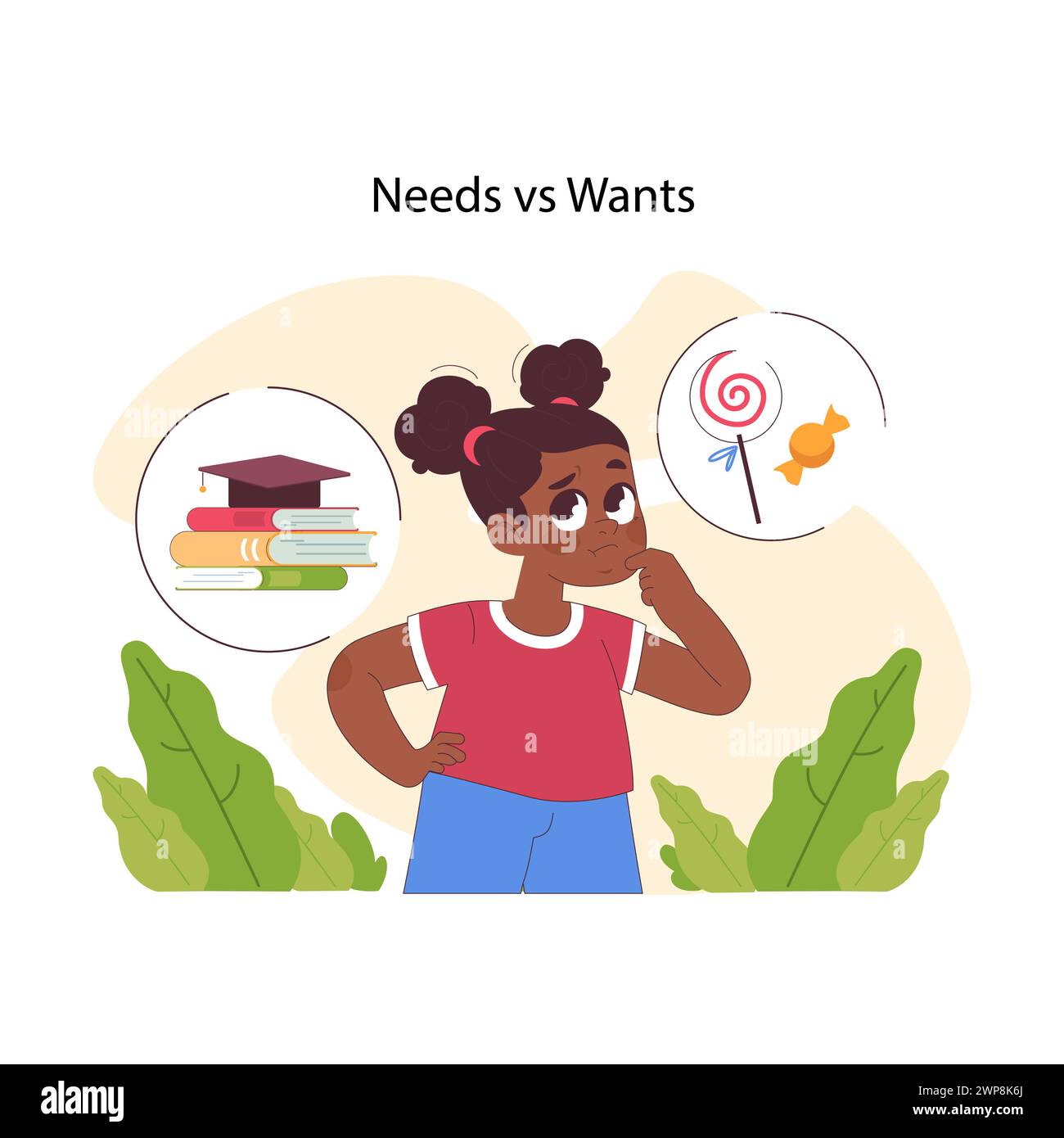 Needs and wants balance Stock Vector Images - Alamy