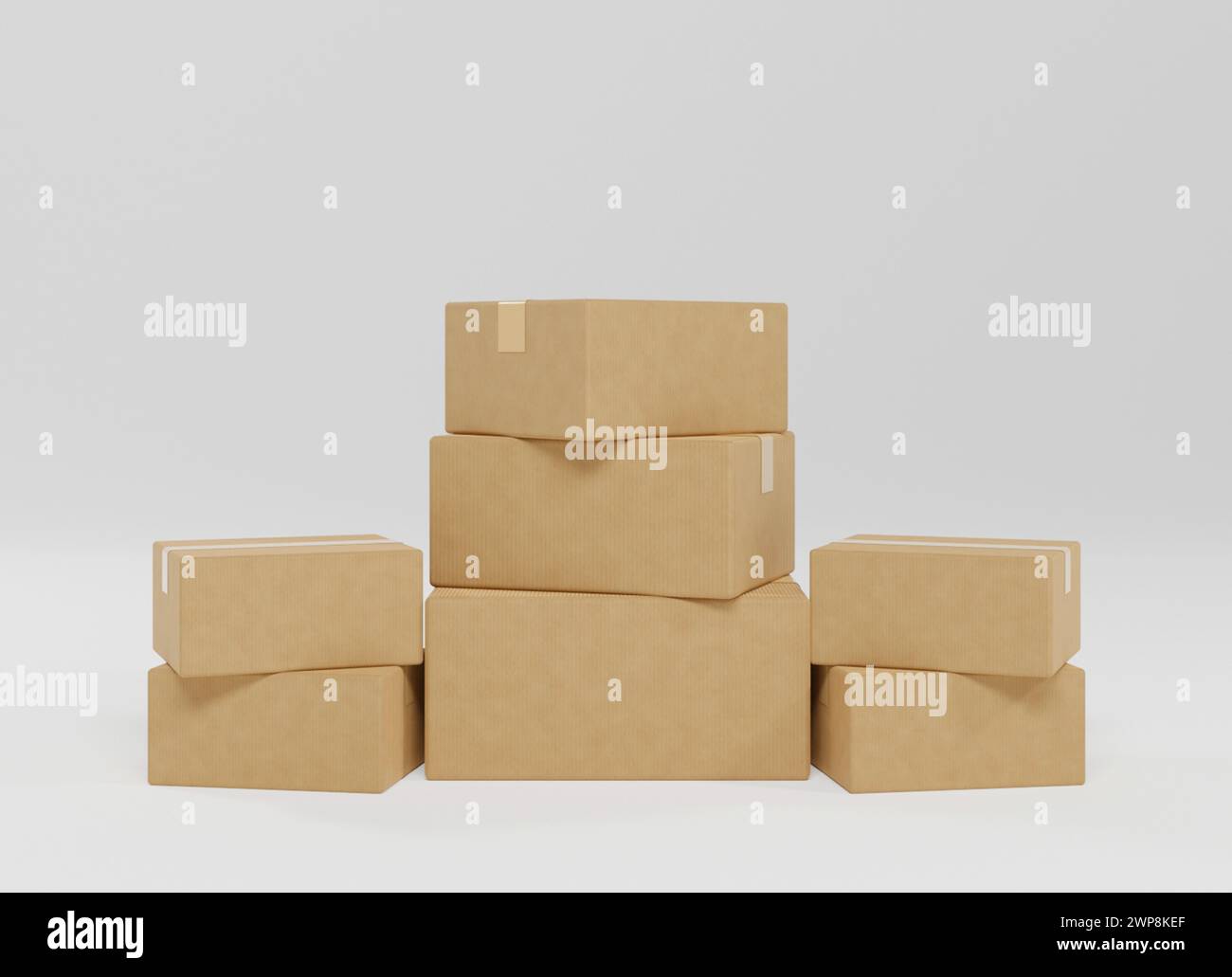 Open Cardboard Box Side View Cardboard Close Box Side View Package