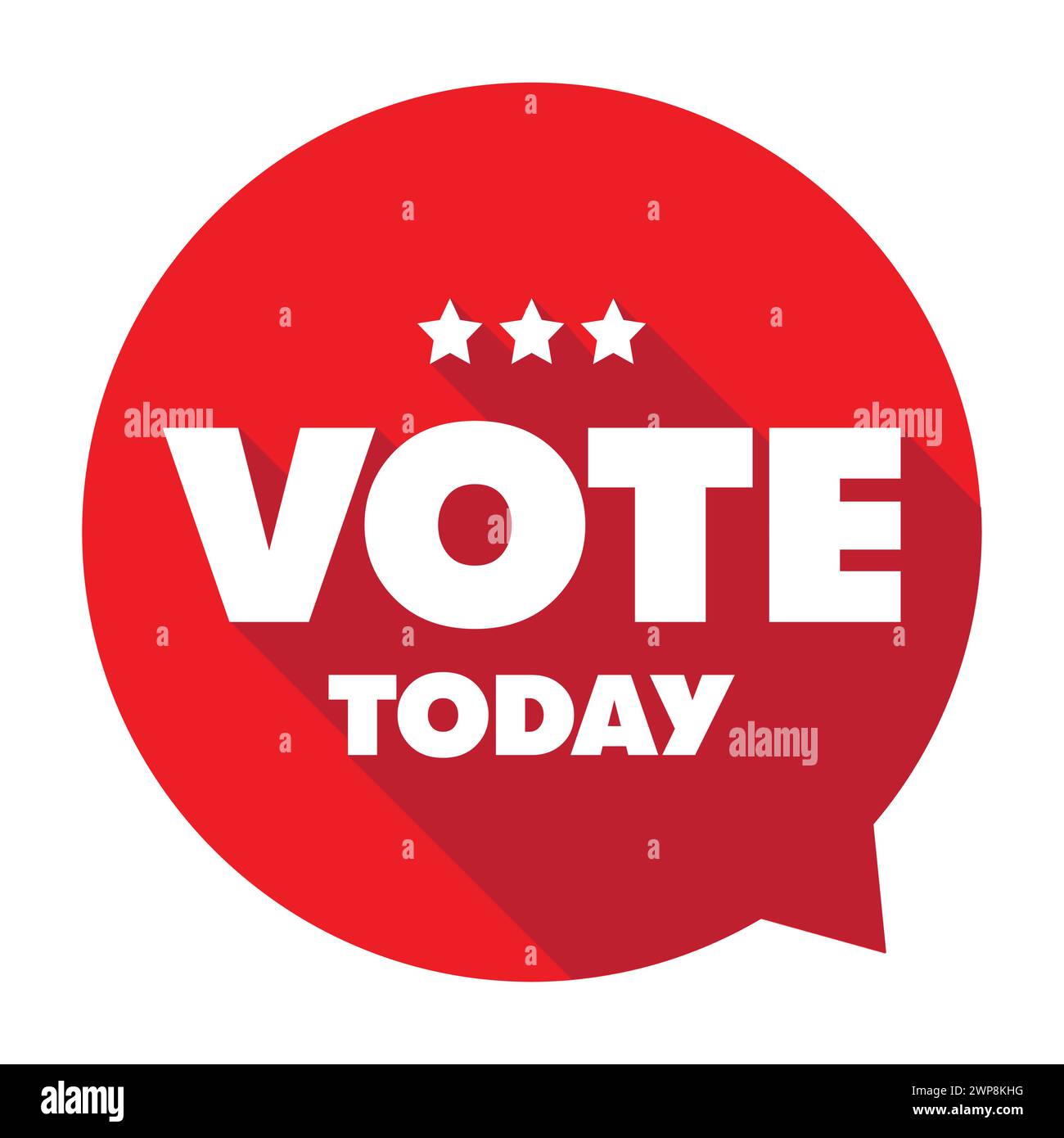 Vote today speech bubble sign Stock Vector Image & Art - Alamy