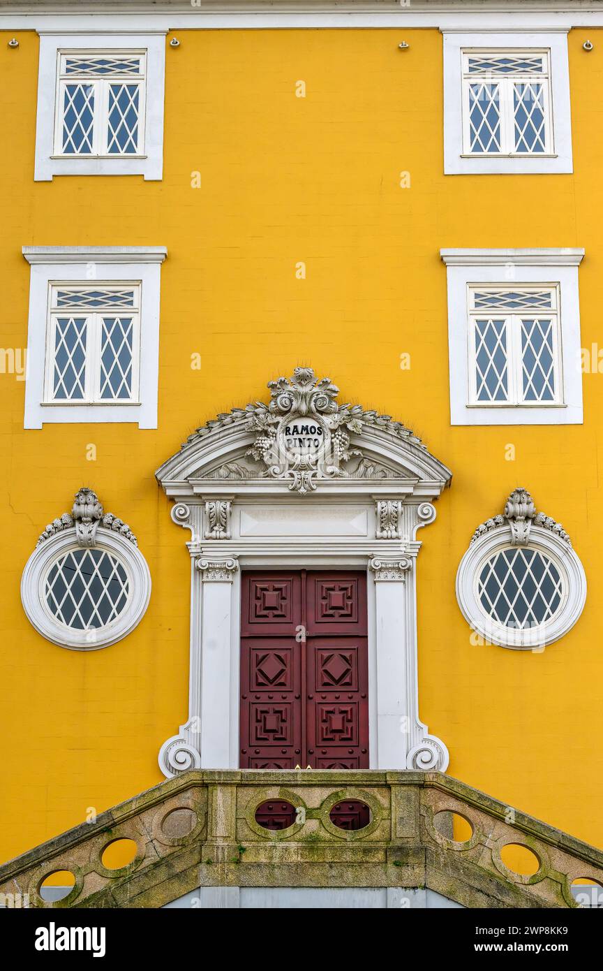 Ramos Pinto building facade architecture, Porto, Portugal Stock Photo ...