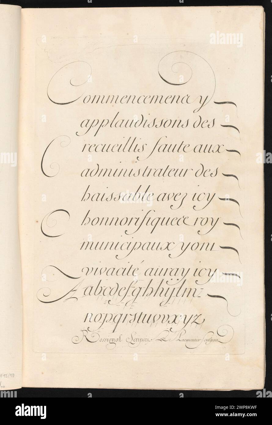 Engraving of a letter cut pattern by Le Parmentier, Rossignol, and ...