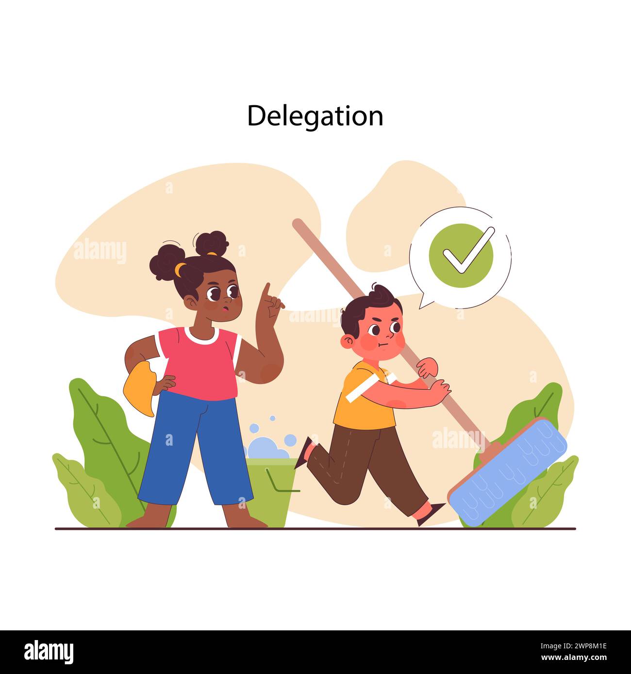 Child doing household chores. Formation of your child's responsibility ...