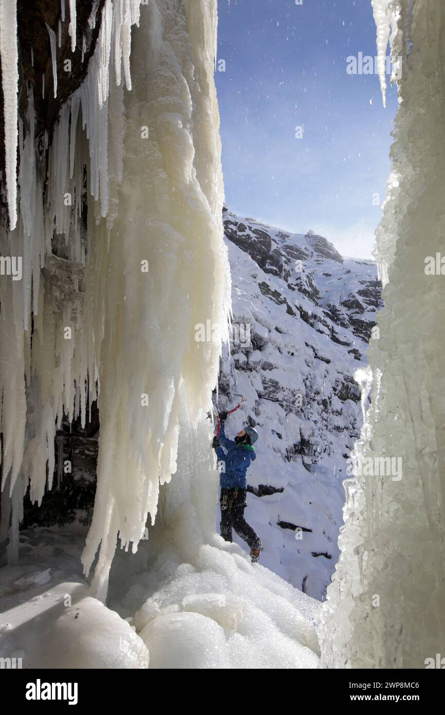 22/01/13 Photographed from behind the waterfall Stephan Morris begins ...