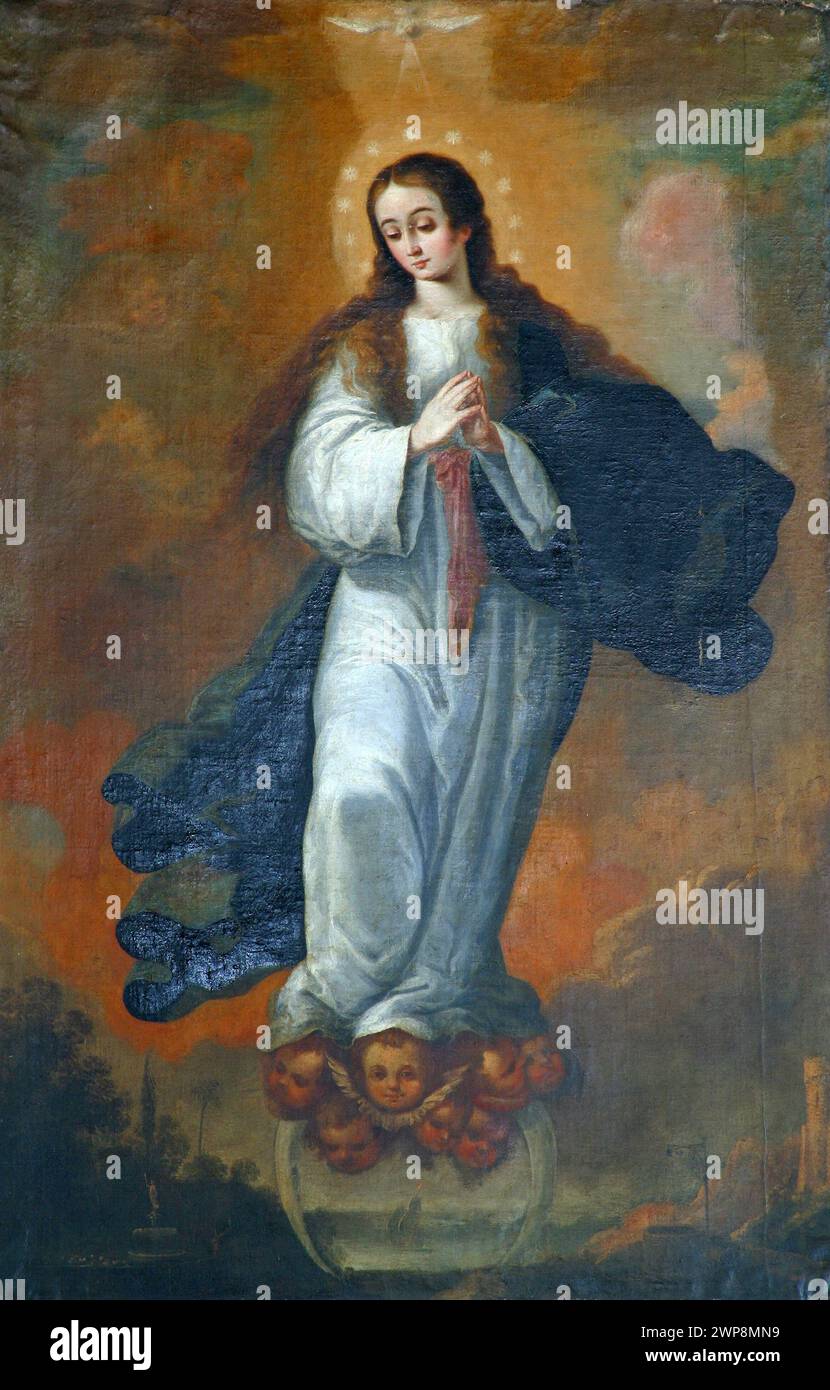 Our Lady, altarpiece on the altar in the parish church of the Holy ...